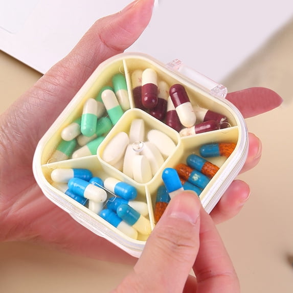 3PC Teacher christmas gifts Travel Vitamin Organizer 5 Compartments ...