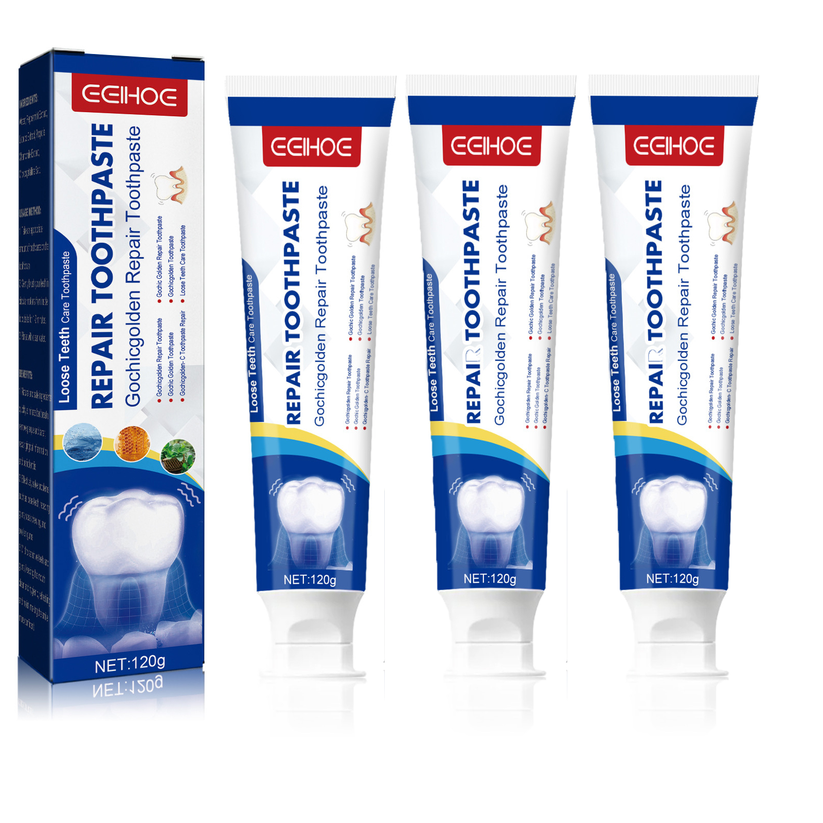 3PC Toothpaste,Repair Toothpaste, Loose Tooth Care Toothpaste, Gingival ...