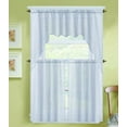 3PC VOILE SHEER KITCHEN WINDOW CURTAIN TREATMENT 2 TIERS AND 1 SWAG ...