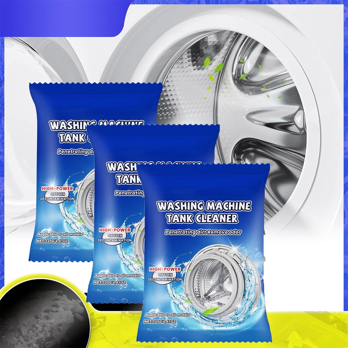 3PC Washing Machine Cleaner Tablets,Eco-Friendly Deodorizer,Deep ...