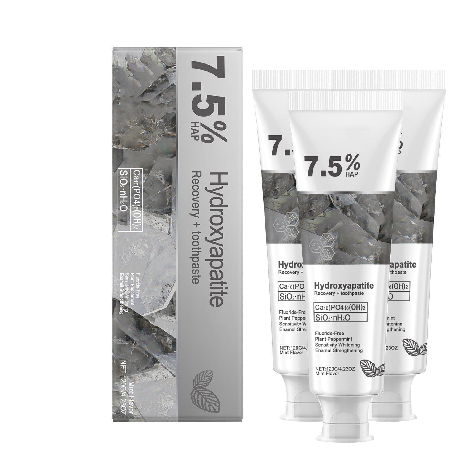 3PC Whitening Toothpaste for Sensitive Teeth,Hydroxyapatite Toothpaste ...