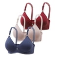 3PC Women Comfortable Summer Thin Chest Show Small Gathered Breathable ...