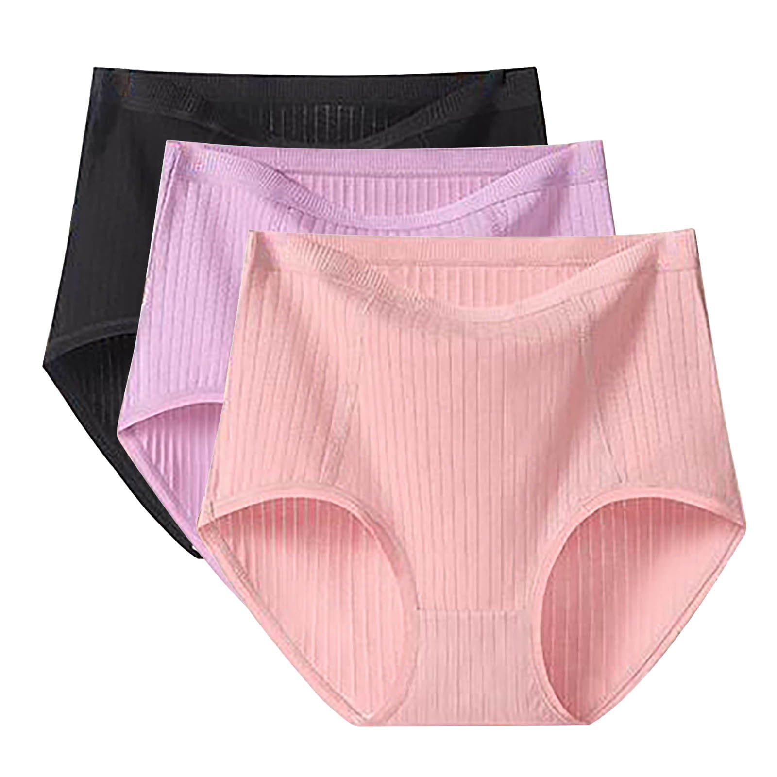 3pc Womens Plus Size Briefs Xl 6xl High Waisted Briefs Ladies Underwear Full Coverage Underwear