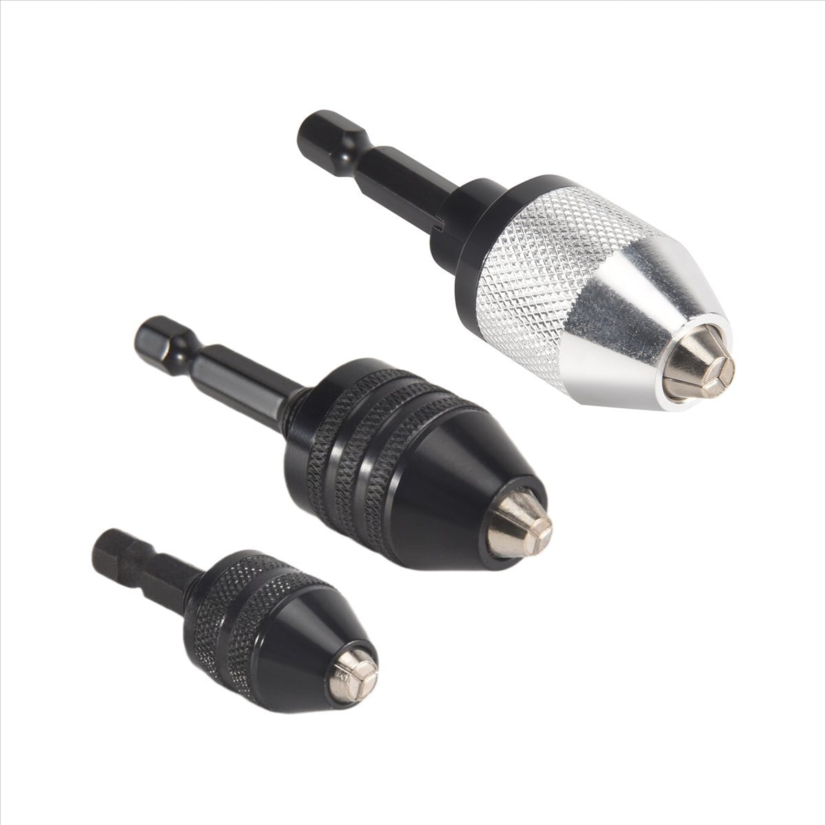 3PCS 1/4 Inch Hex Shank Keyless Drill Chuck Quick Change Adapter ...