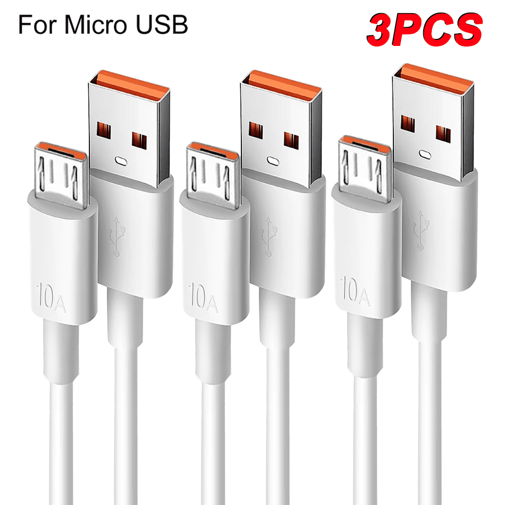 3PCS 10A Micro USB Cable Speed Fast Charging USB Cord For Samsung ...