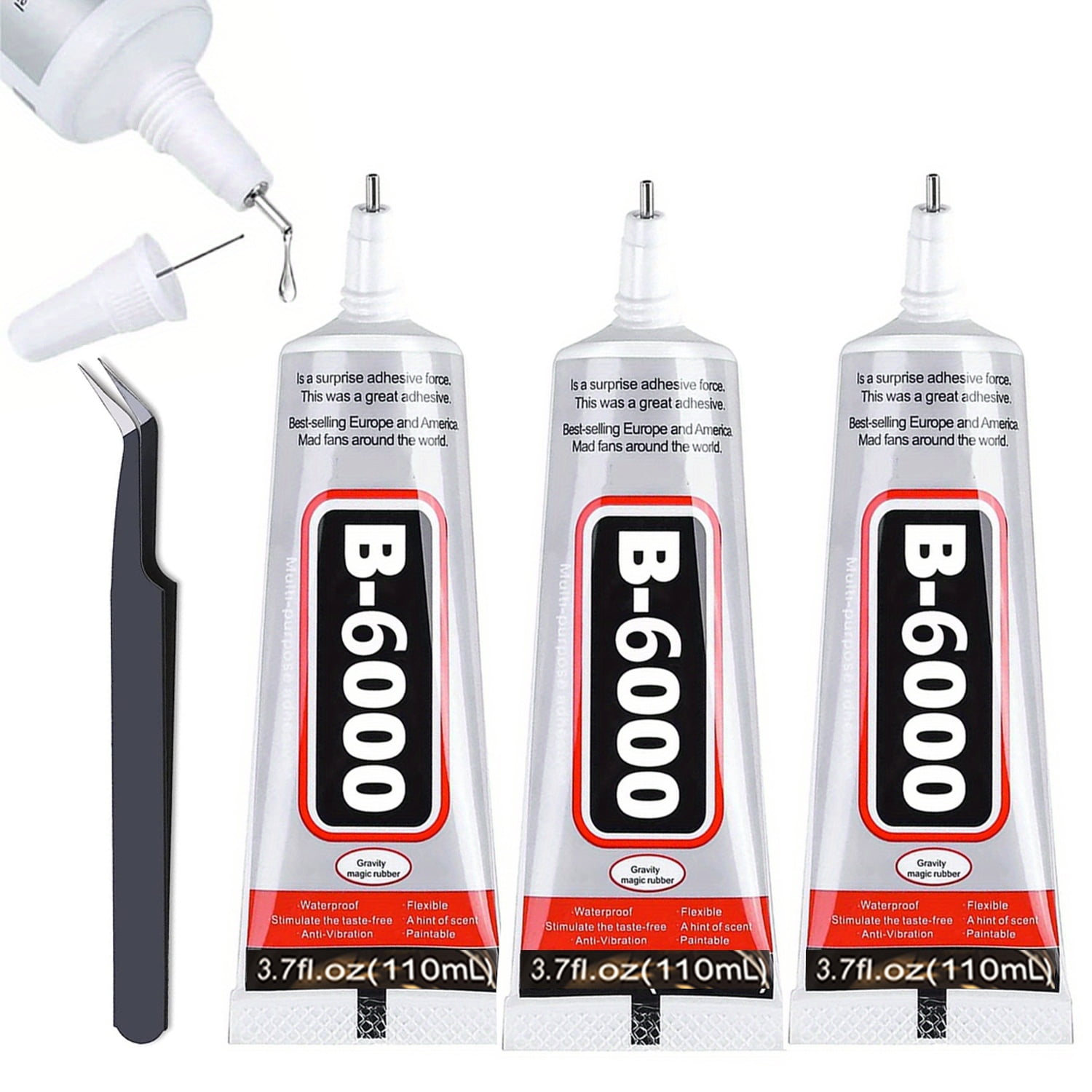 3PCS 110ml B6000 Jewelry Glue Clear Rhinestone, Inlay Glue, Pendant ...
