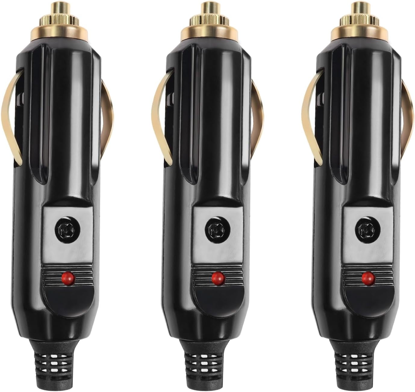 3PCS 12V Cigarette Lighter Male Plug,20A Aux Socket Plug Cigarette ...