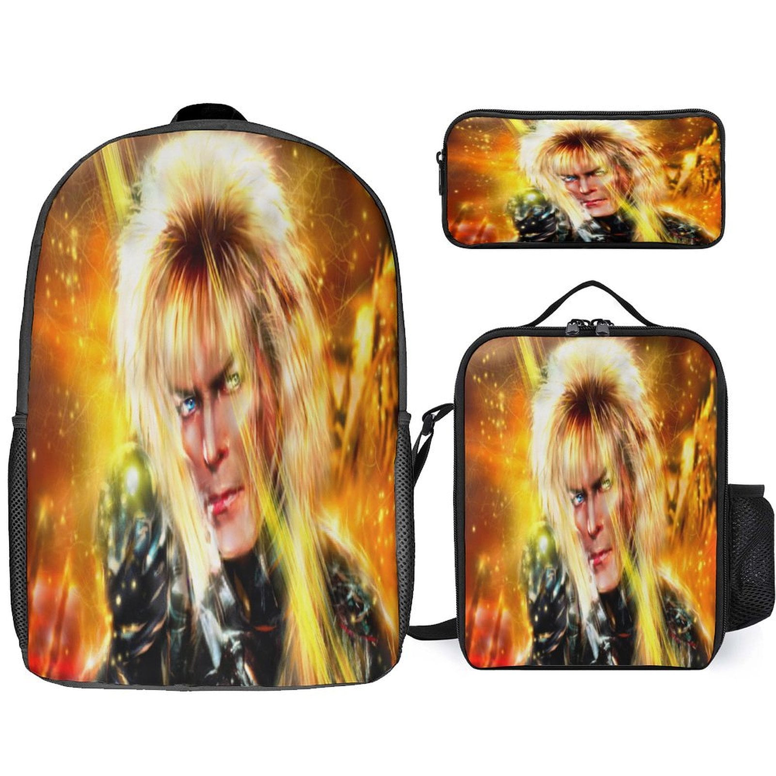 3PCS 17 In Labyr-Int Backpack with Lunch Box Lightweight Travel ...