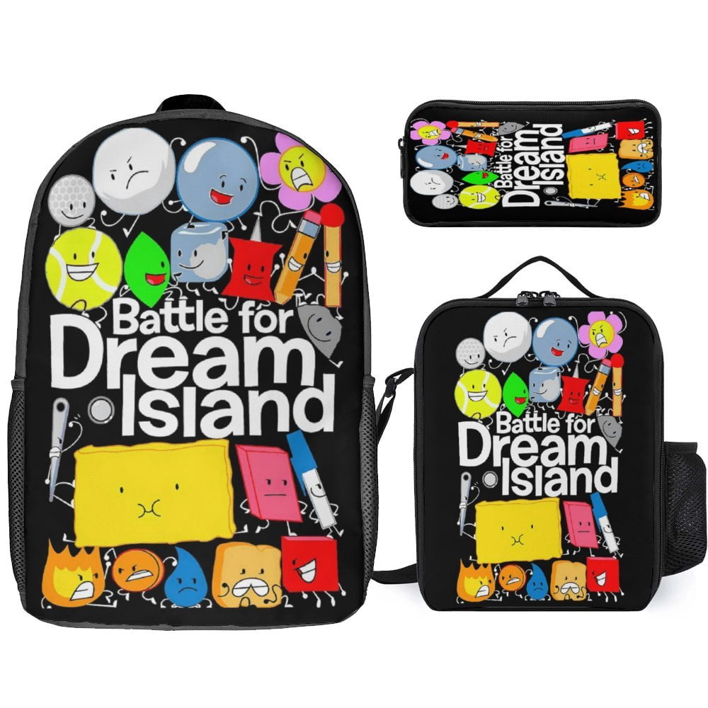 3PCS 17 Inch Game BFDI Battle for Dream Island Backpack with Lunch Box ...