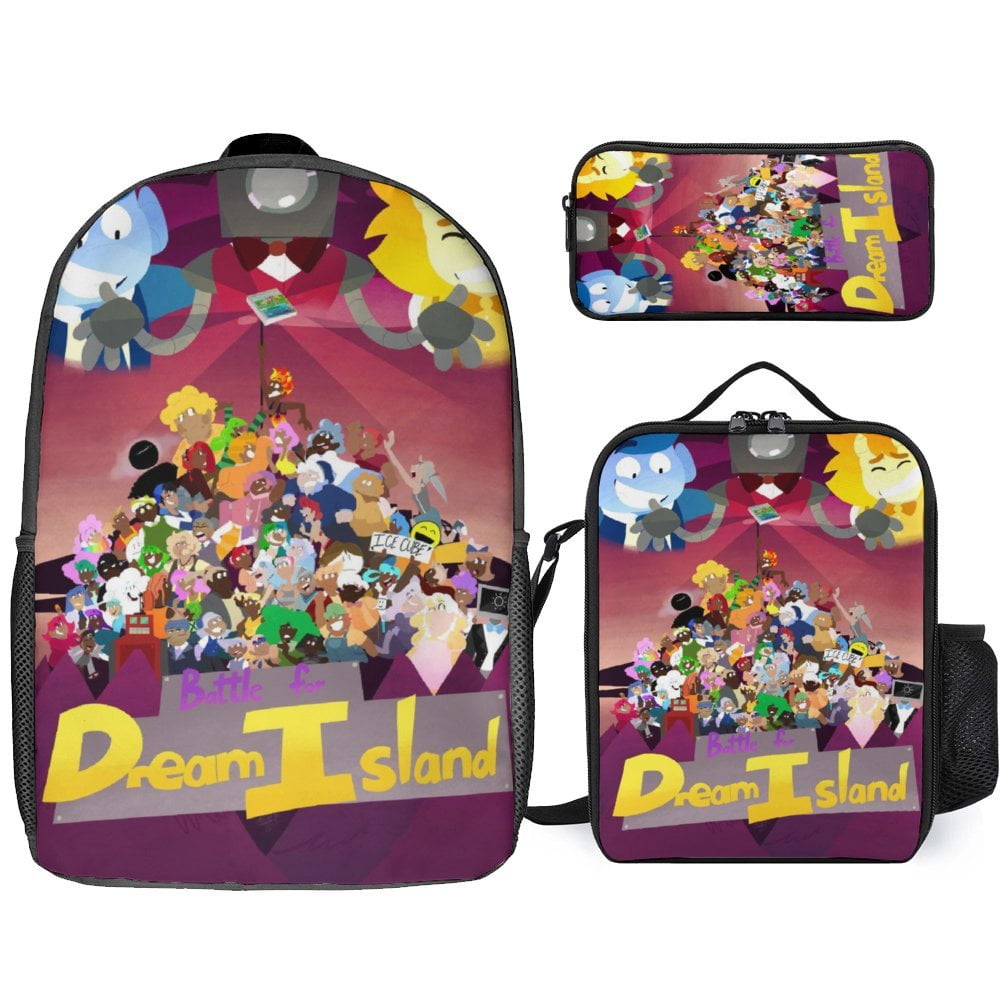 3PCS 17 Inch Game BFDI Battle for Dream Island Backpack with Lunch Box ...