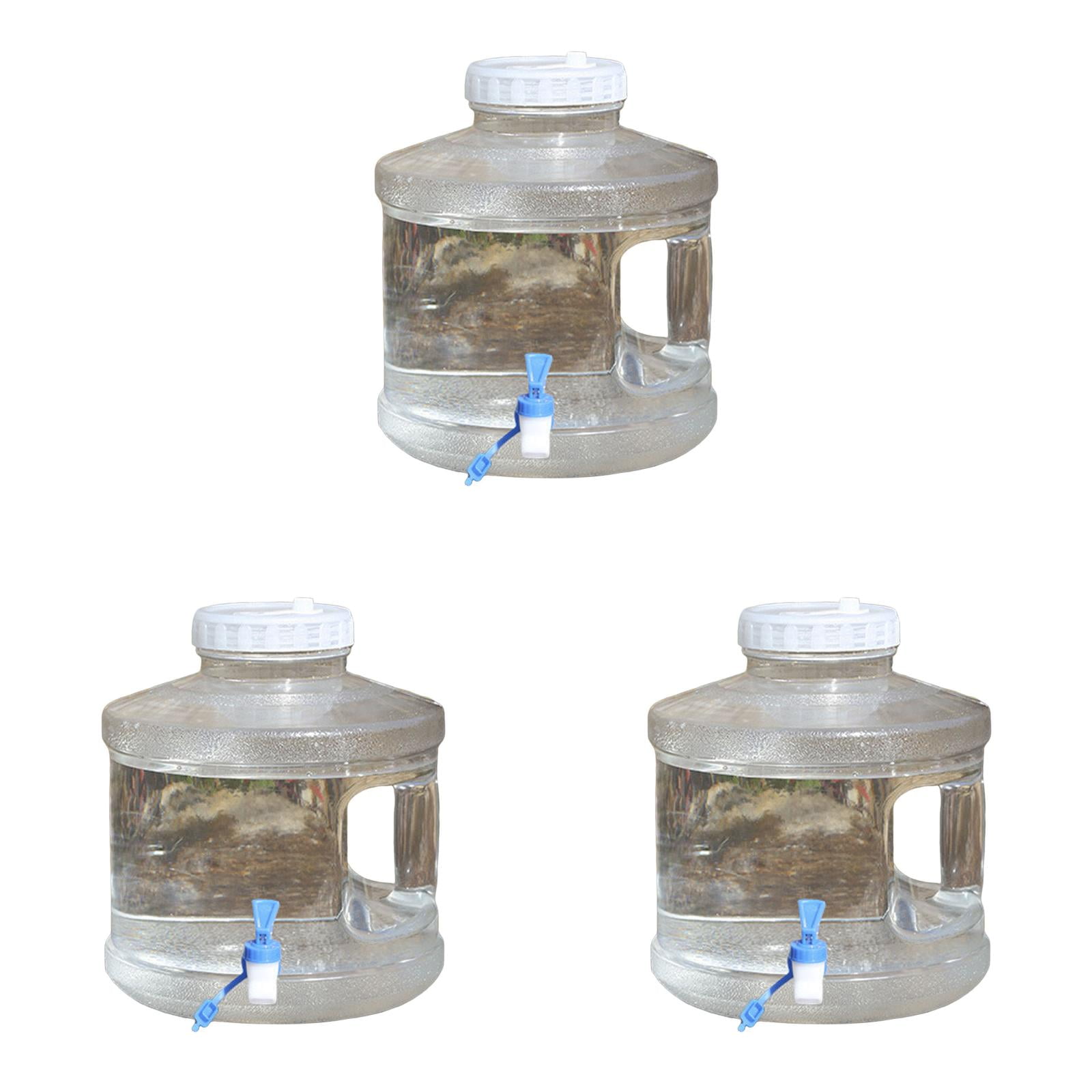 3PCS 2 Gallon Water Container with Faucet - Portable Camping Water Jug ...