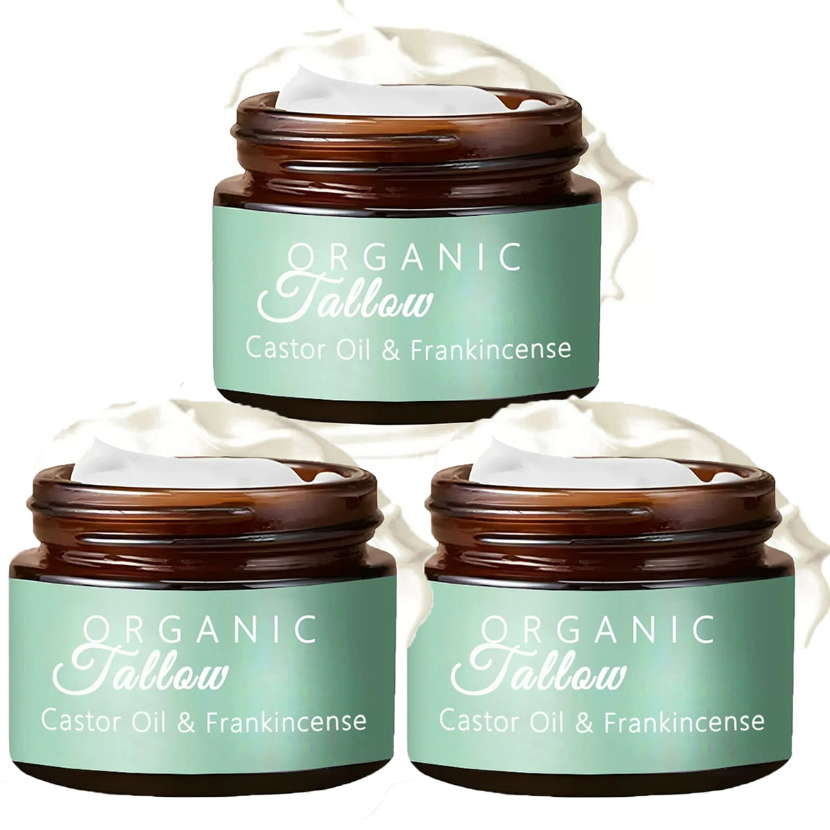 3PCS 2025 New Grass-fed Beef Tallow with Frankincense Oil & Castor oil ...