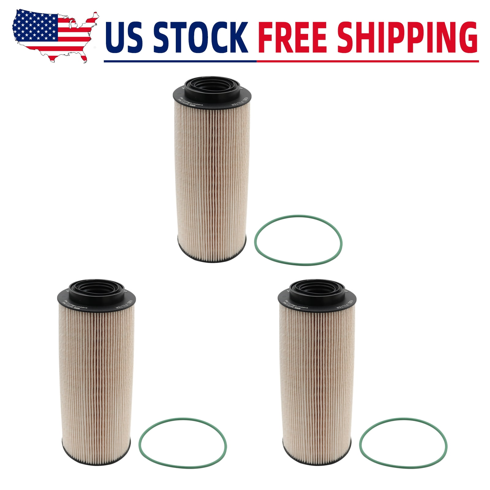 3PCS 2277129 Fuel Filter With Ring 2277129 2277129PE For 2164463 ...