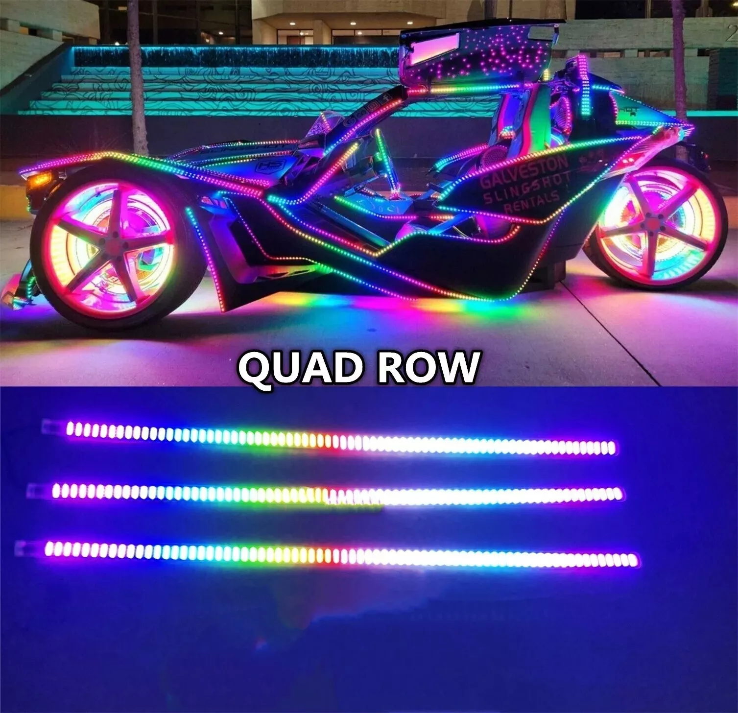 Tzvmnylighting Factory - 3PCS 4FT 48" 1.2Meters LED Quad Row Strip ...