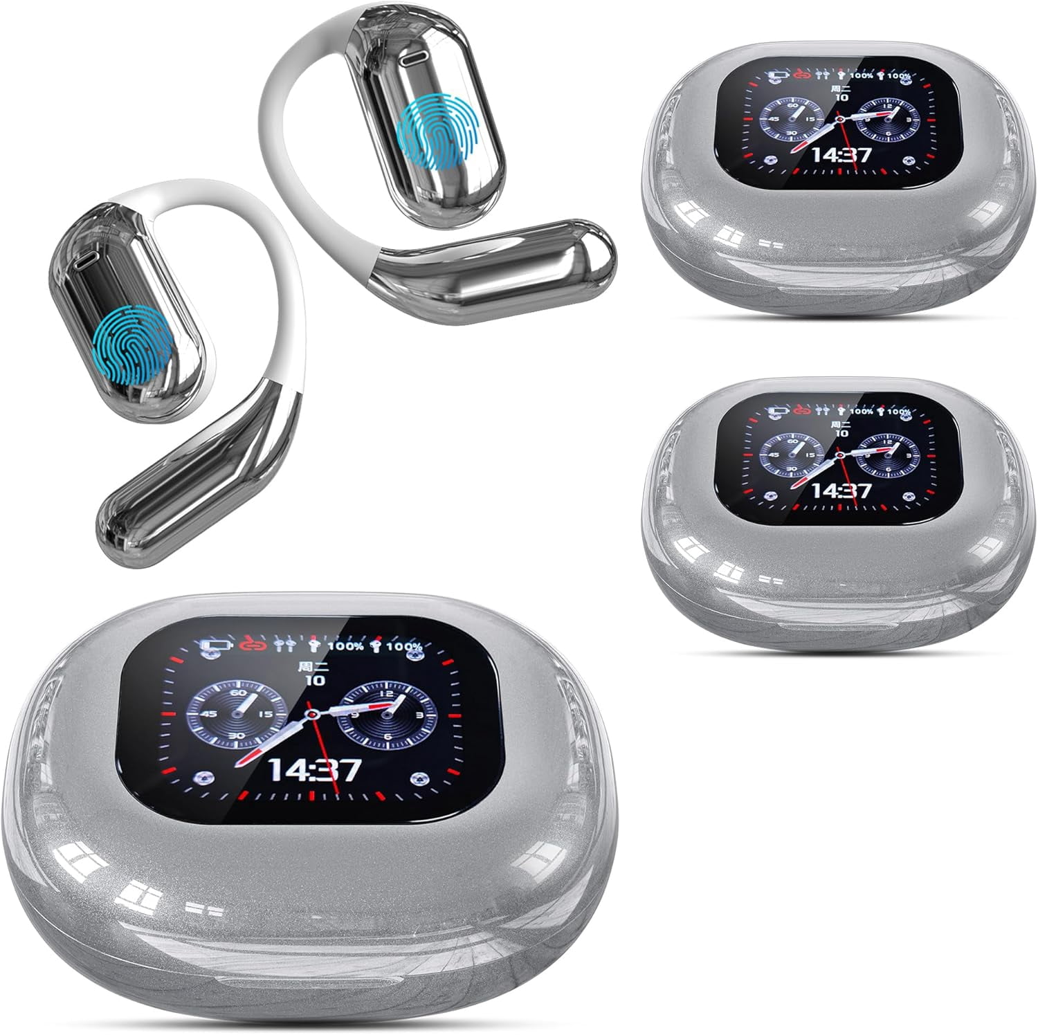 3PCS AI Real-Time Translation Earbuds,3-in-1 AI Translator Earbuds with 144 Languages,Two-Way ...