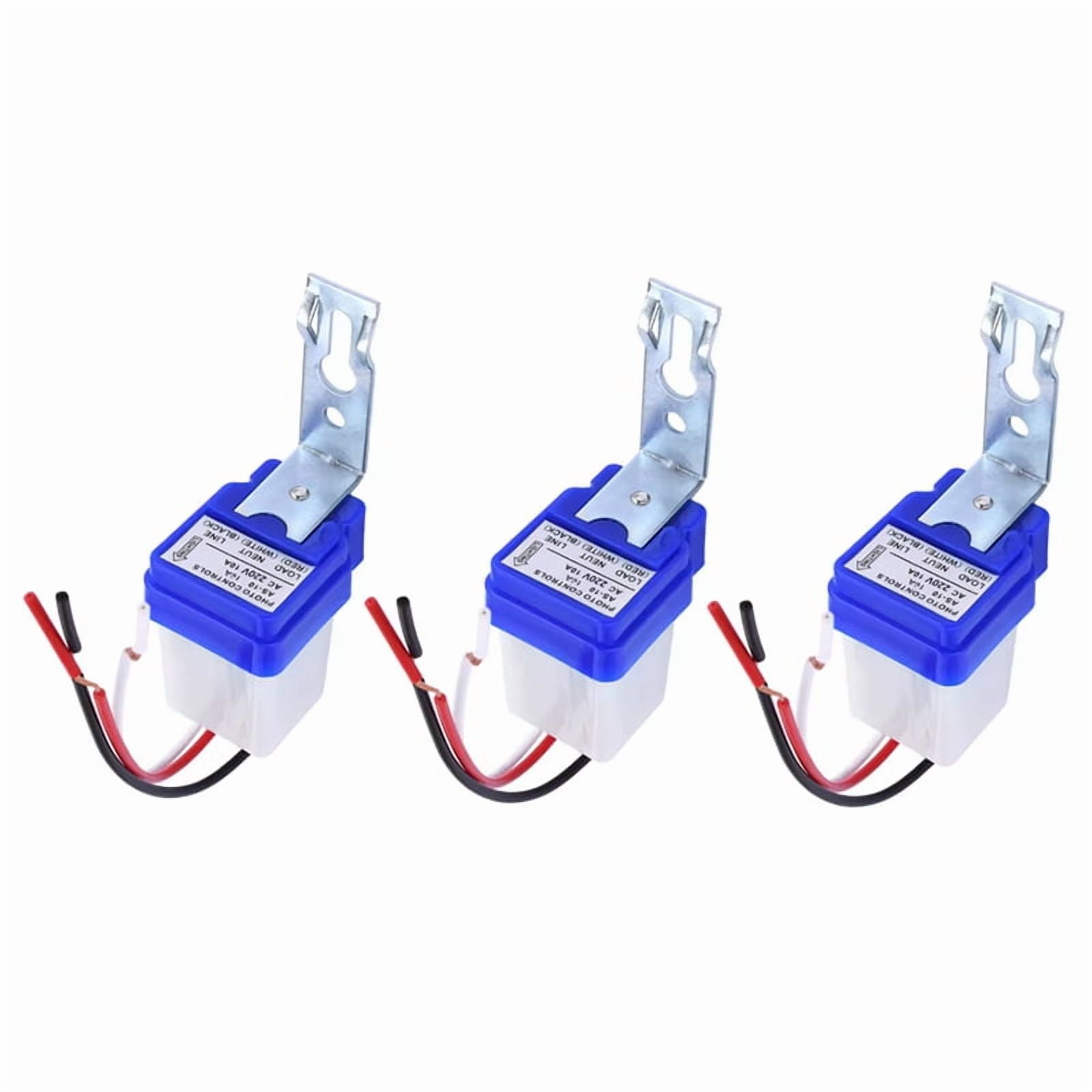 3PCS AS-10 Waterproof Photo Control Sensor Switch Automatic Auto on Off ...