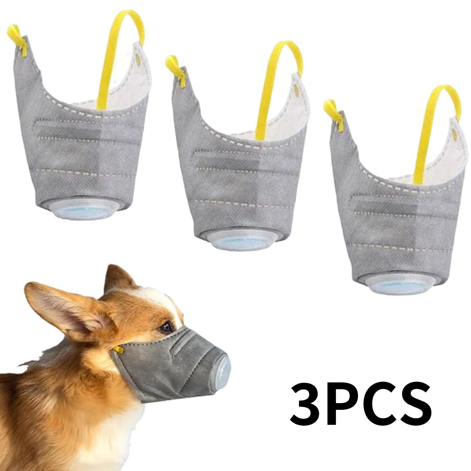 3PCS Adjustable Dog Gas Mask Reusable Anti Dust and Anti Fog Dog Mask ...