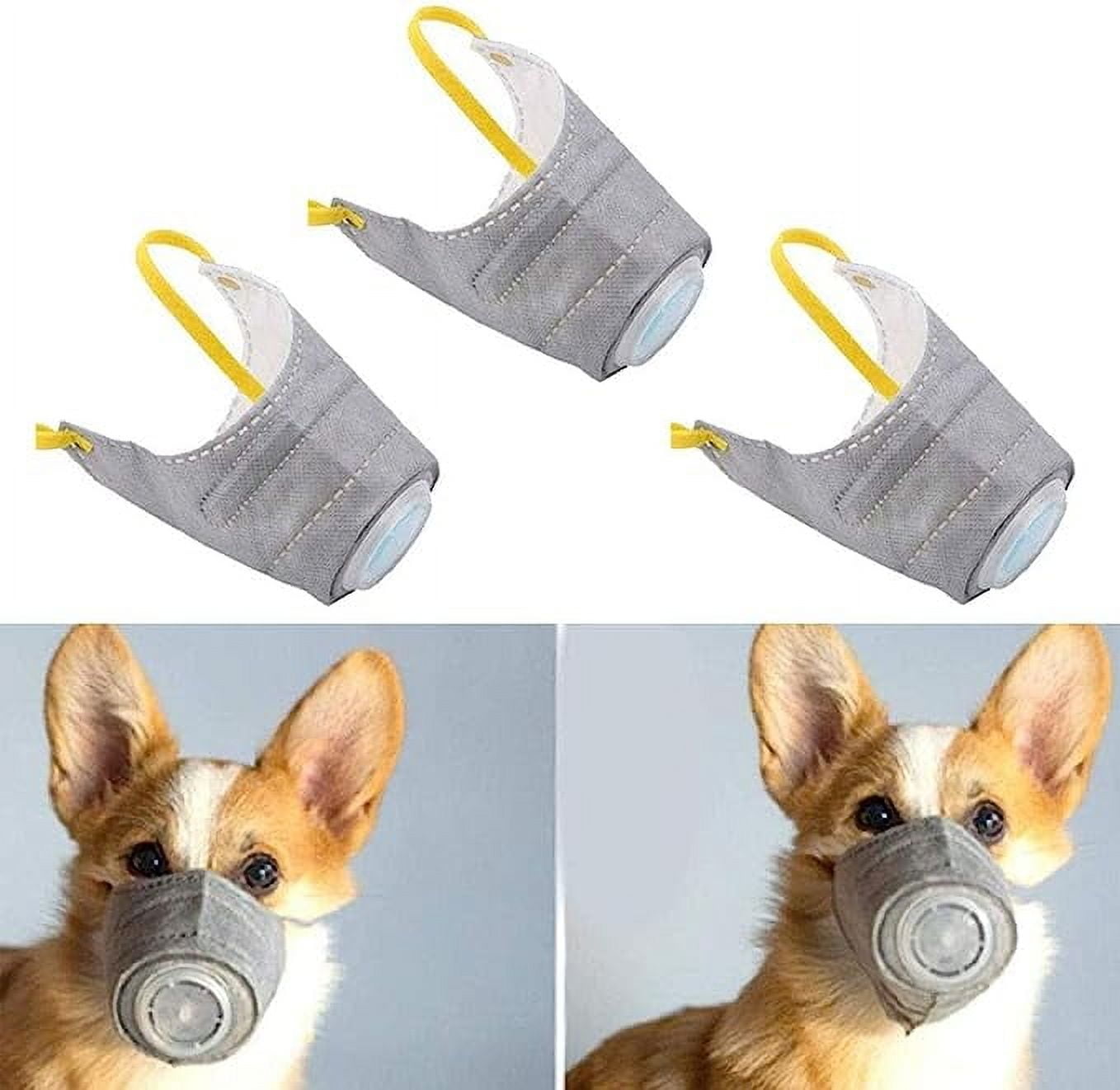 3PCS Adjustable Dog Respirator Mask, Breathable Dog Protective Mask ...