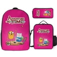 3PCS Adventure Cartoon Time Backpack Set Large Capacity Bookpacks With ...
