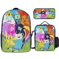 3PCS Adventure Cartoon Time Backpack Set Large Capacity Bookpacks With ...