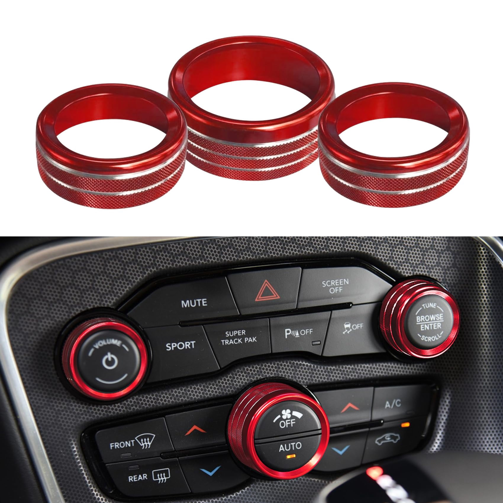 3PCS Air Conditioner Switch SSF20 Button Knob Cover, A/C Decal Trim ...