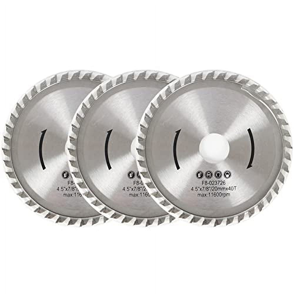 3PCS Angle Grinder Blades 4.5 in x 7/8 in 40 Tooth Angle Grinder Wood ...