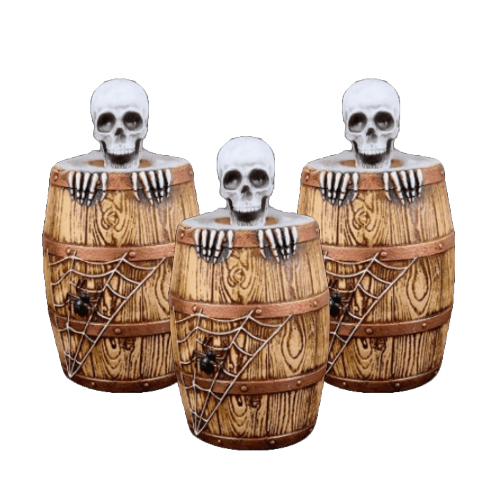 3PCS Animated Skeleton in Barrel Halloween Prop - Talking & Motion ...