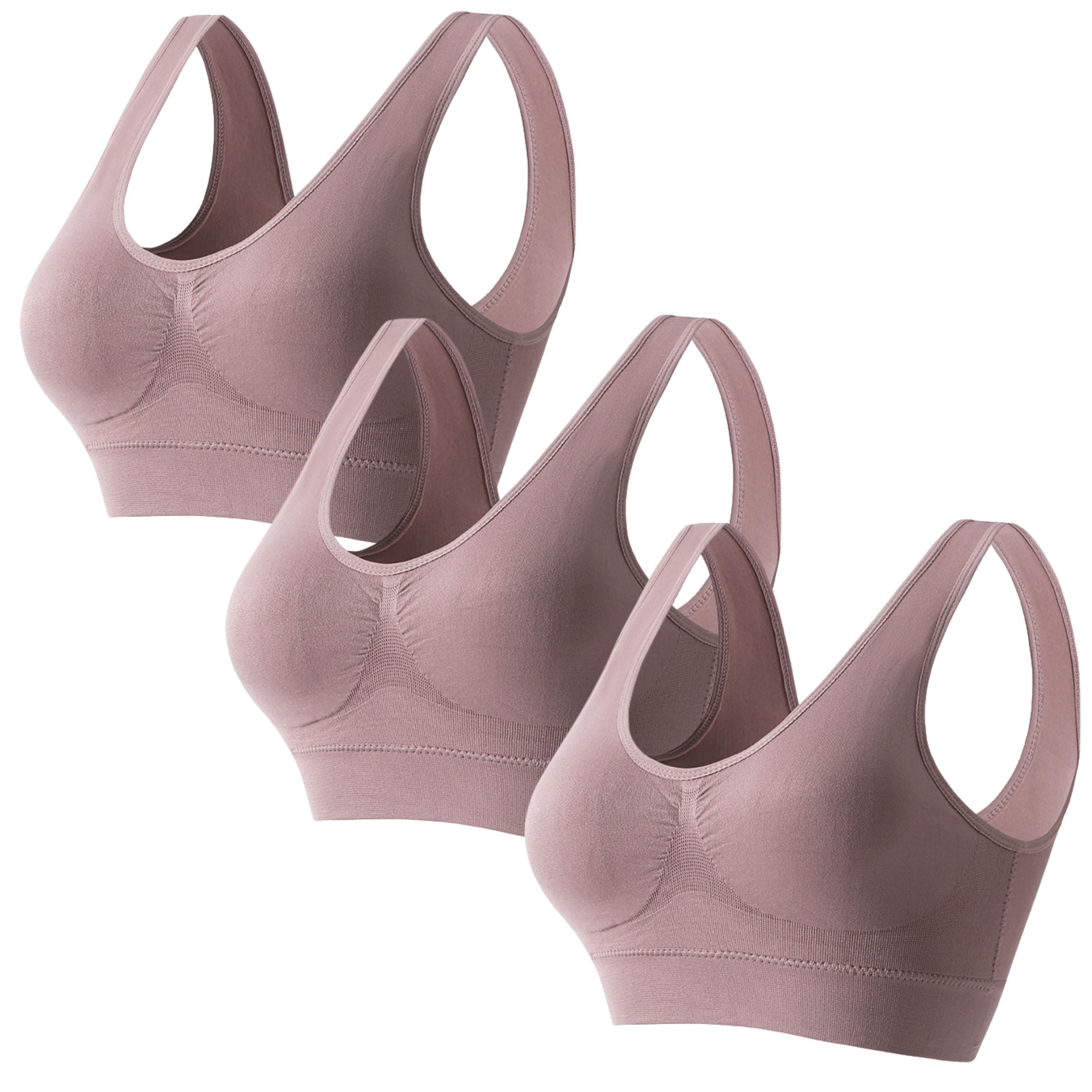 3PCS Anti-Sagging Sports Bras for Women Wireless Cooling Comfort Lift ...