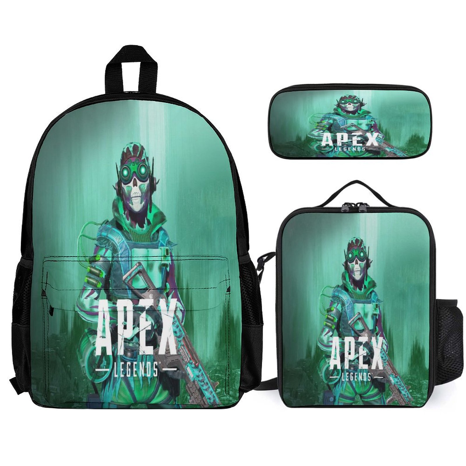 3PCS Apex Legends Backpacks Set Backpack with Lunch Box Pencil Case ...