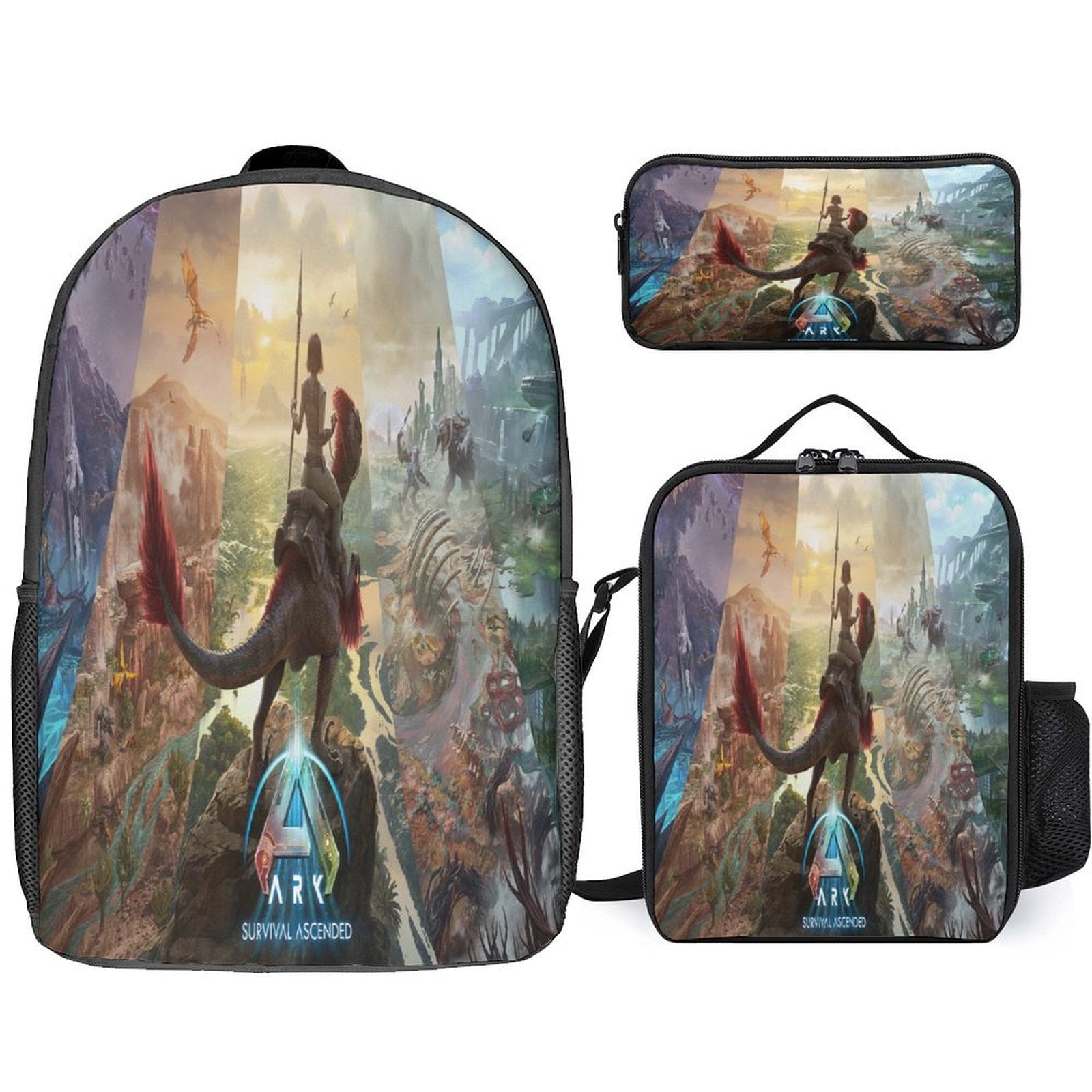 3PCS Ark Survival Backpack Set Backpack with Lunch Bag Pen Bag Bookbag ...