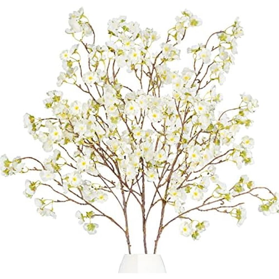 3PCS Artificial Cherry Blossom Flowers, 40.5in Silk Cherry Blossom ...