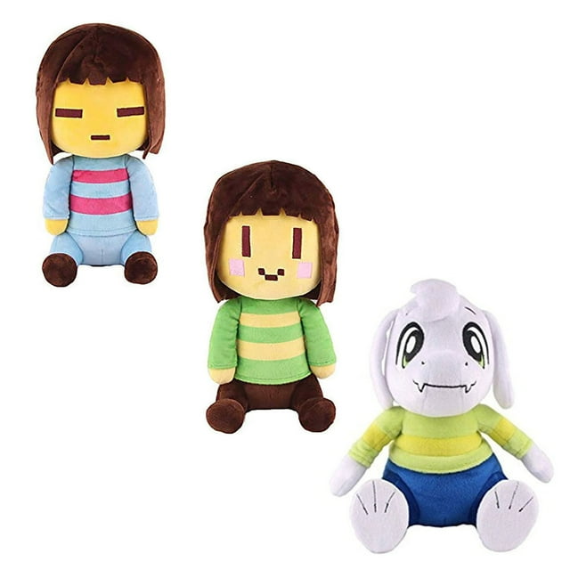 3PCS Asriel, Frisk, Chara Plush - Undertale Stuffed Animal Doll Toy ...
