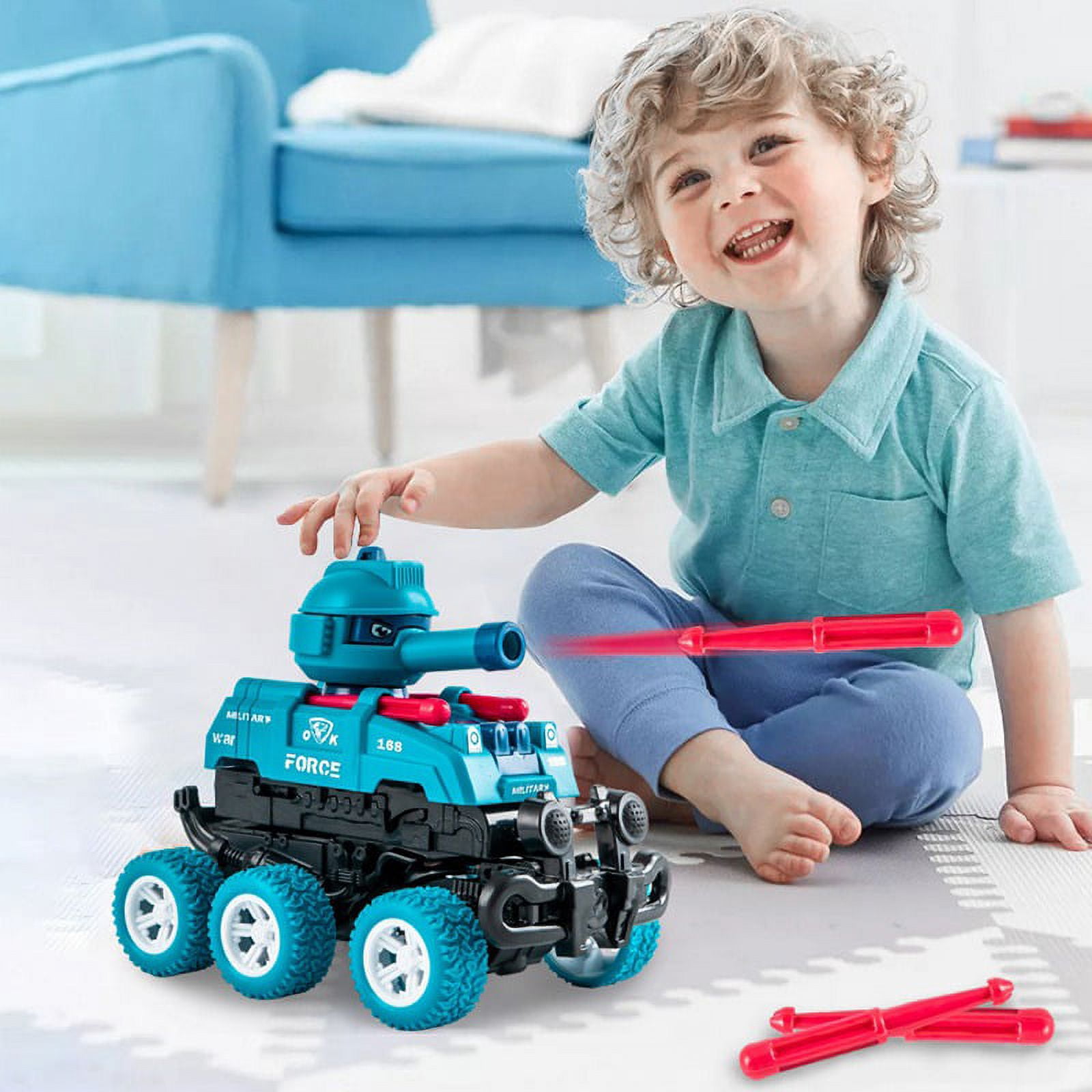 3PCS Baby Deformation Tank Toy Model Bullet-launching Tank Car ...