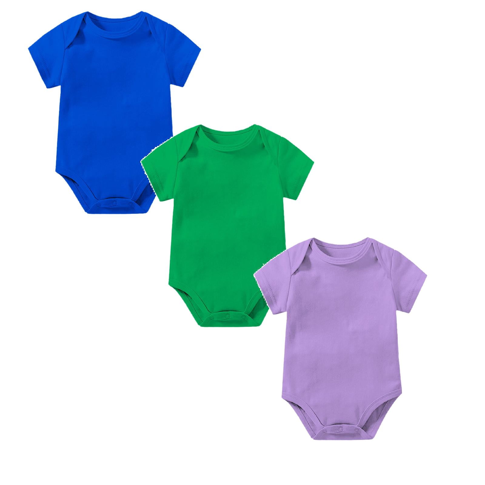 3PCS Baby Girl Clothes Baby Bodysuit Summer Outfit Cotton Backed Onesie ...