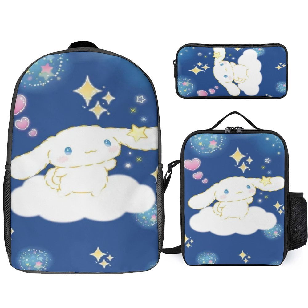 3PCS Backpac Set Cinnamoroll Backpac with Lunch Bag Pencil Bag Cute ...