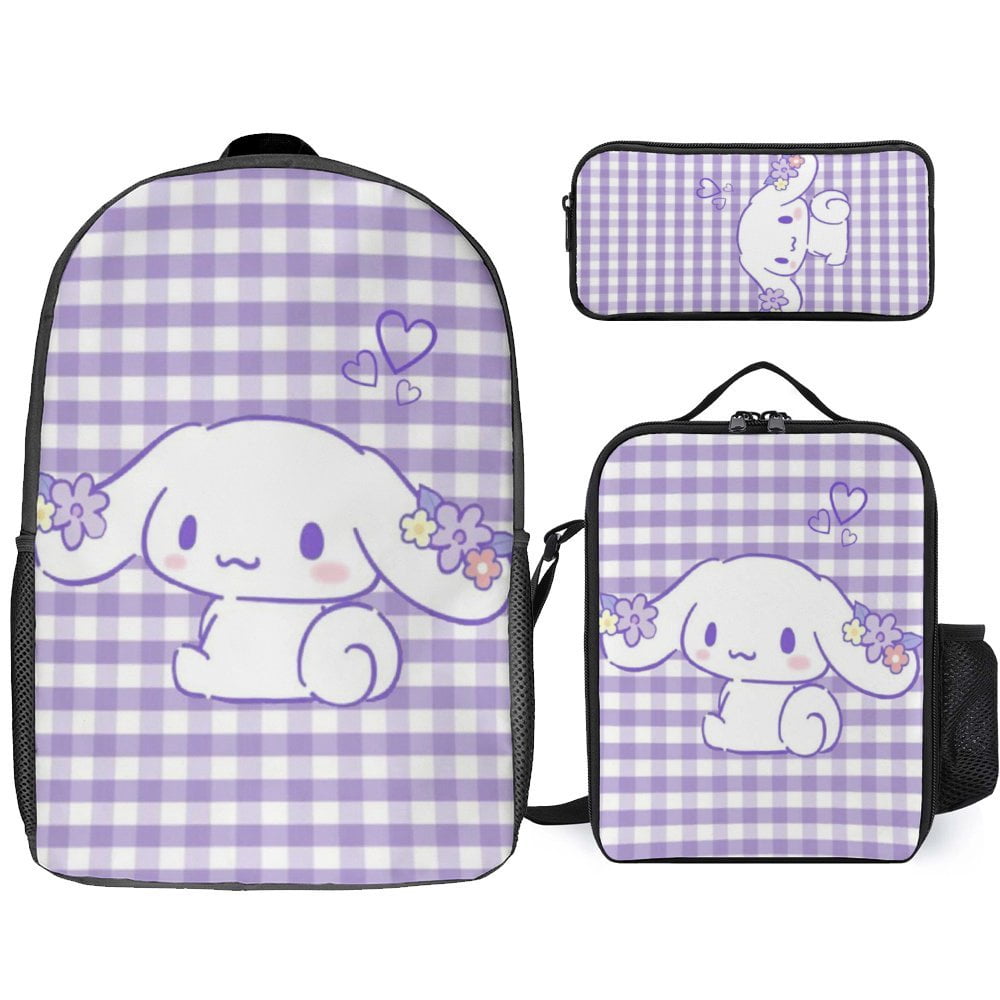 3PCS Backpac Set Cinnamoroll Backpac with Lunch Bag Pencil Bag Cute ...