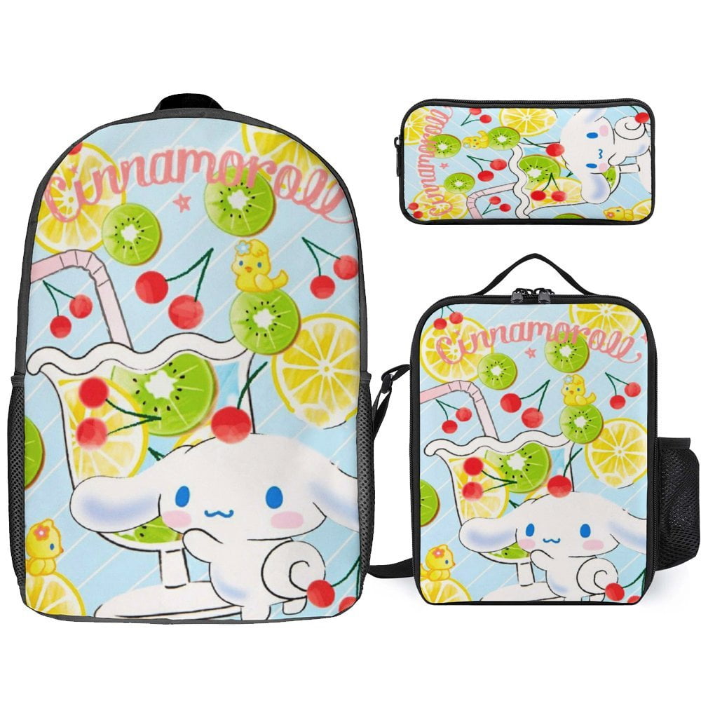 3PCS Backpac Set Cinnamoroll Backpac with Lunch Bag Pencil Bag Cute ...