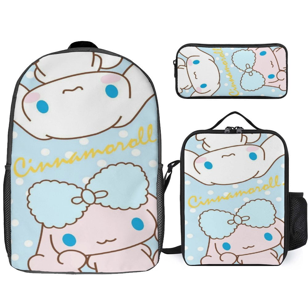3PCS Backpac Set Cinnamoroll Backpac with Lunch Bag Pencil Bag Cute ...
