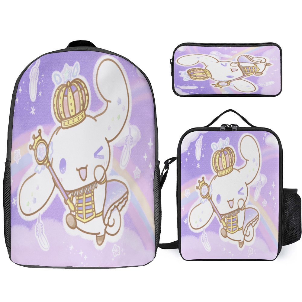 3PCS Backpac Set Cinnamoroll Backpac with Lunch Bag Pencil Bag Cute ...