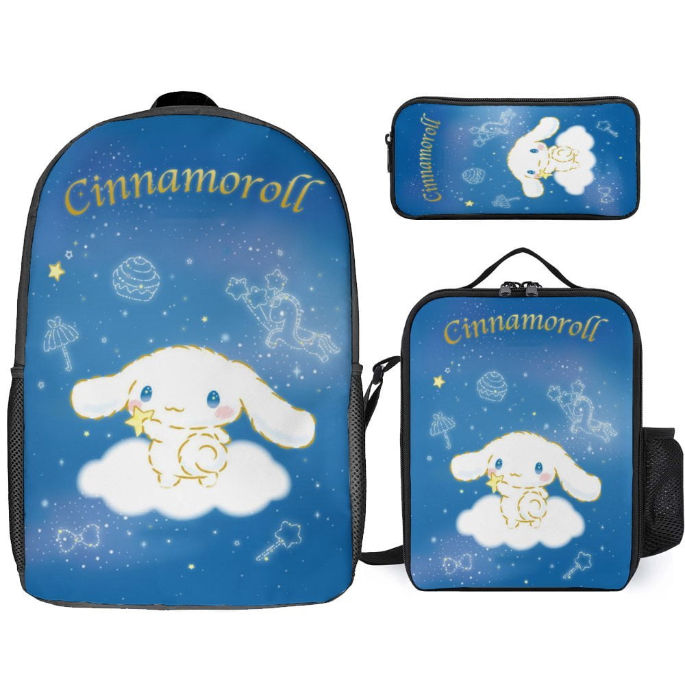 3PCS Backpac Set Cinnamoroll Backpac with Lunch Bag Pencil Bag Cute ...