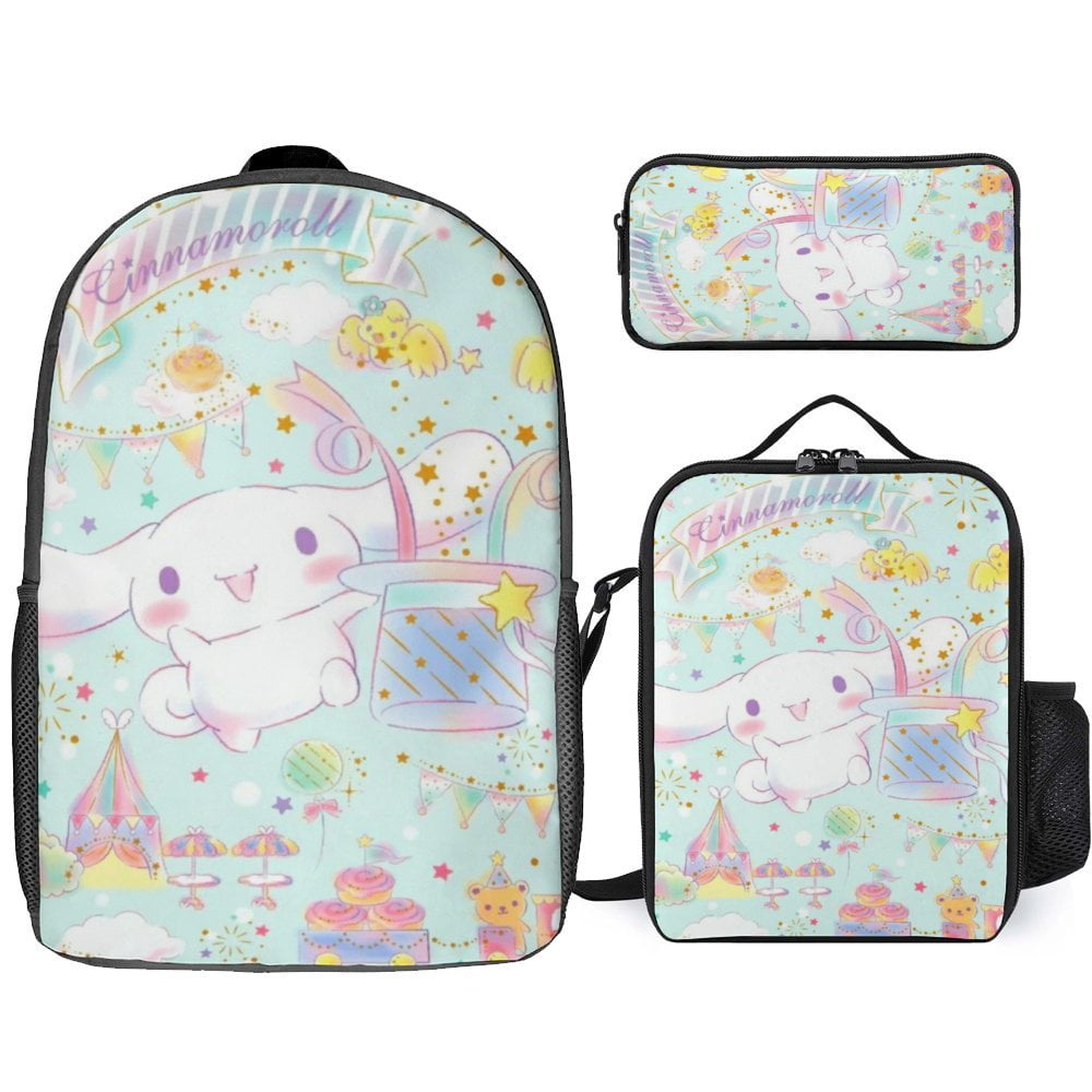 3PCS Backpac Set Cinnamoroll Backpac with Lunch Bag Pencil Bag Cute ...