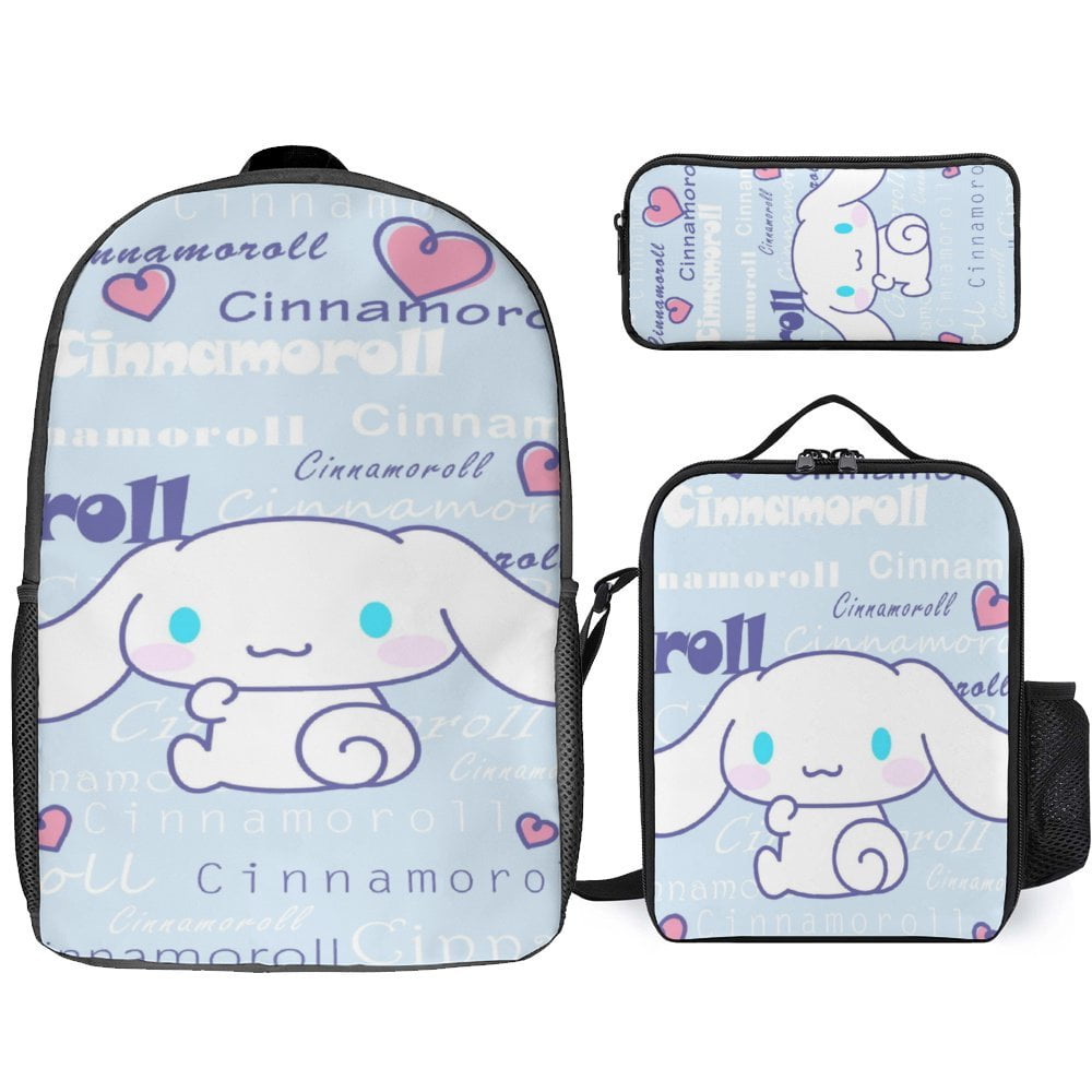3PCS Backpac Set Cinnamoroll Backpac with Lunch Bag Pencil Bag Cute ...