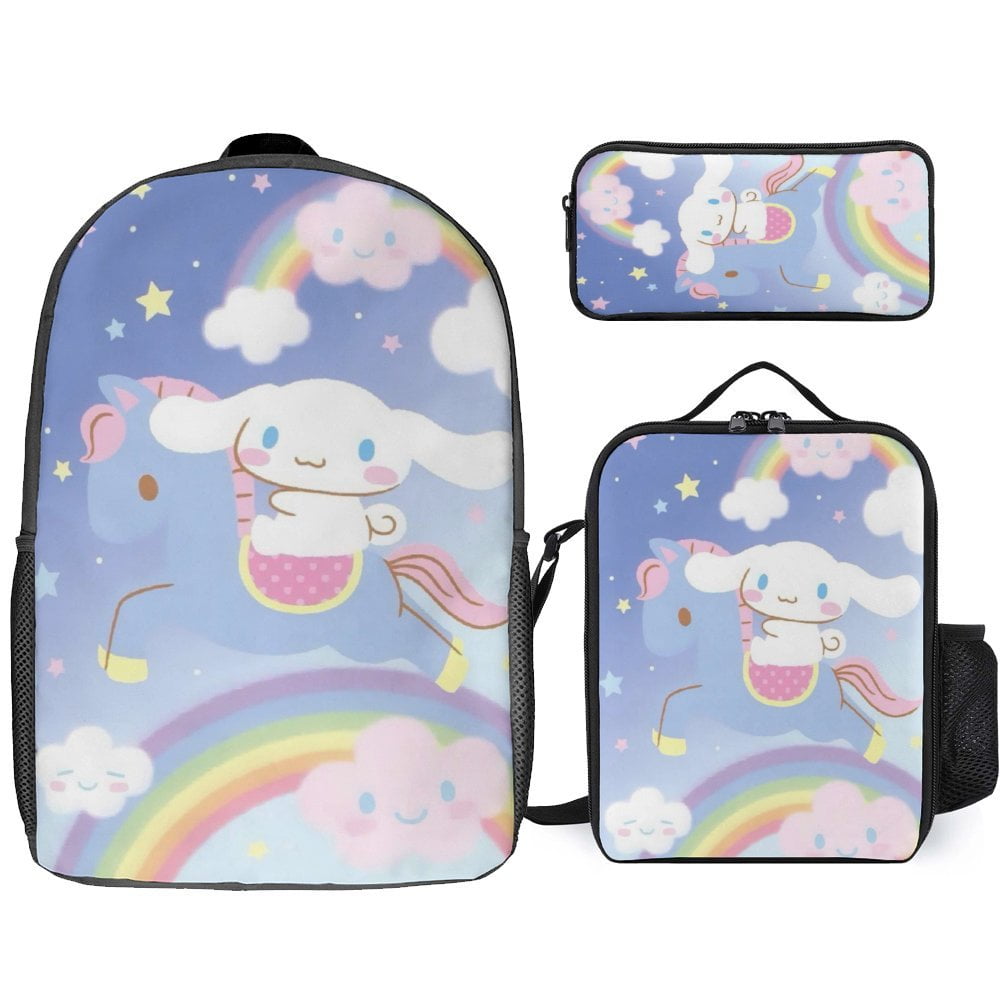 3PCS Backpac Set Cinnamoroll Backpac with Lunch Bag Pencil Bag Cute ...