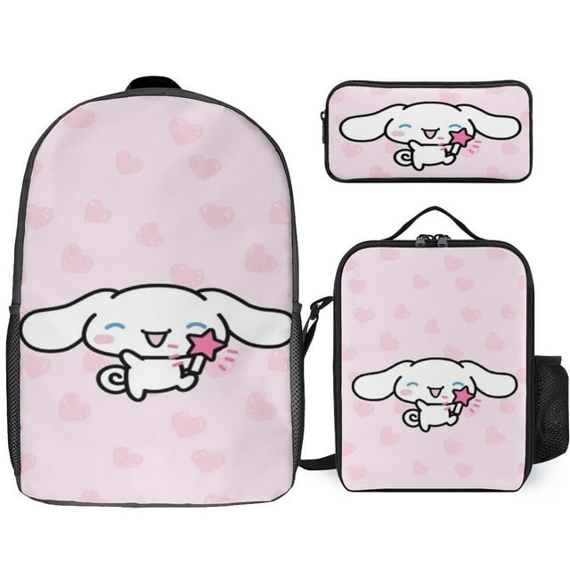 3PCS Backpack Set Cinnamoroll Kids Schoolbag Sets with Lunch Bag Pencil ...