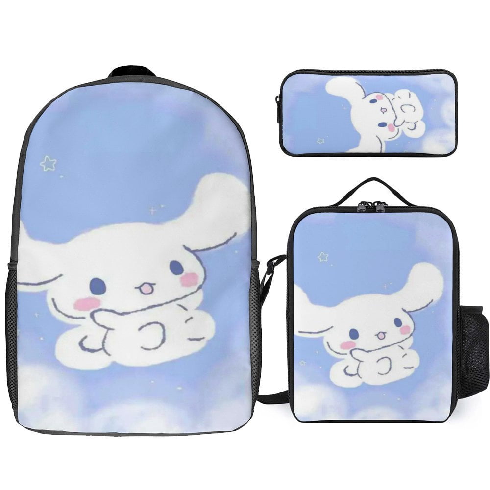 3PCS Backpac Set Cinnamoroll Backpac with Lunch Bag Pencil Bag Cute ...