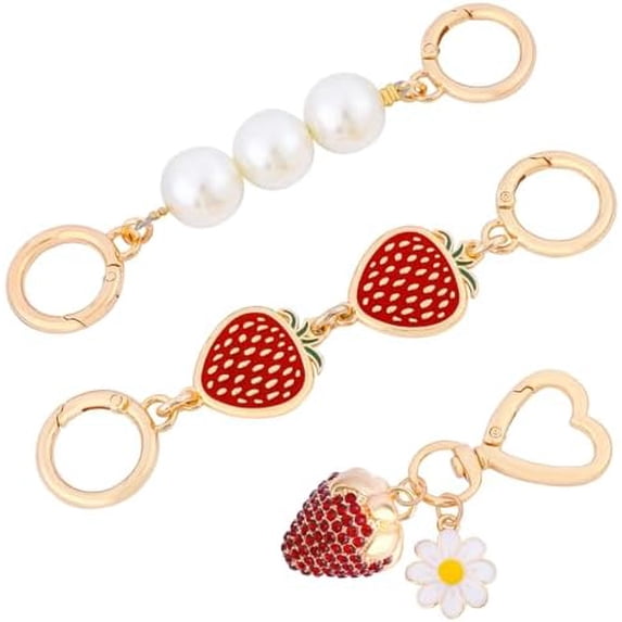 3PCS Bag Extender Chain for Women, Bag Purse Handbags Charm Keychain ...