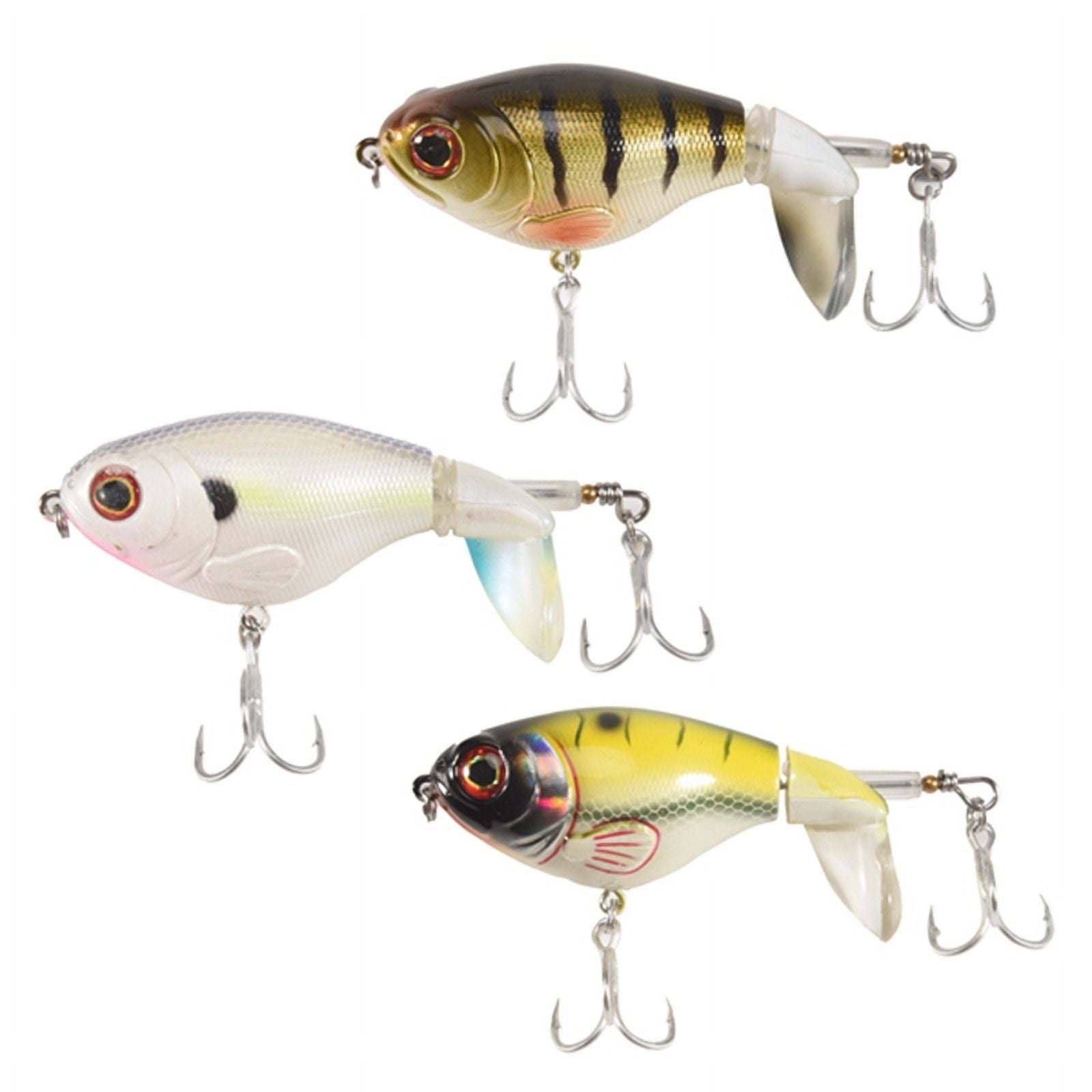3PCS Bass Whoper Lures, Plopping with Floating Rotating Tail, Bass ...