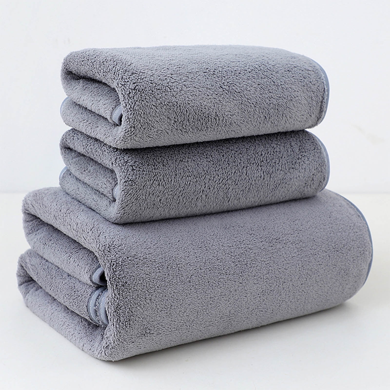 3PCS Bath Towel Set, Velvet Spun Highly Absorbent Soft Bath Towel ...