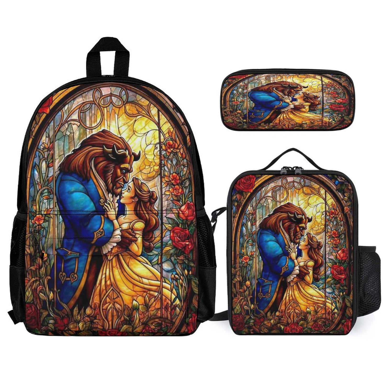 3PCS Beauty The Be-as Backpac Set Backpac with Lunch Box Pencil Case ...