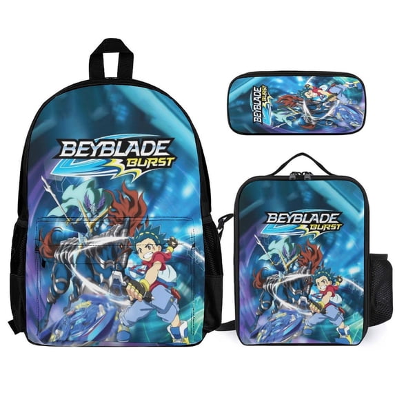 3PCS Beybl0de Anime Burs7 Backpack Set With Front Pocket Large Capacity ...